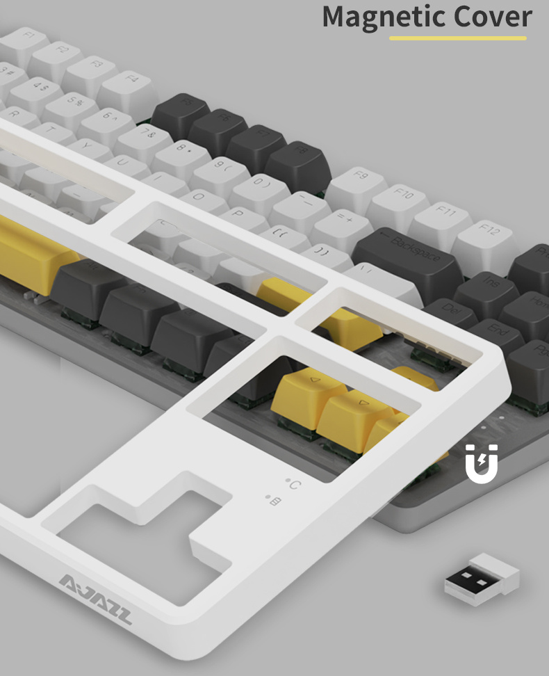 Ak873 Wireless Three mode Hot swappable Mechanical Keyboard - Temu ...