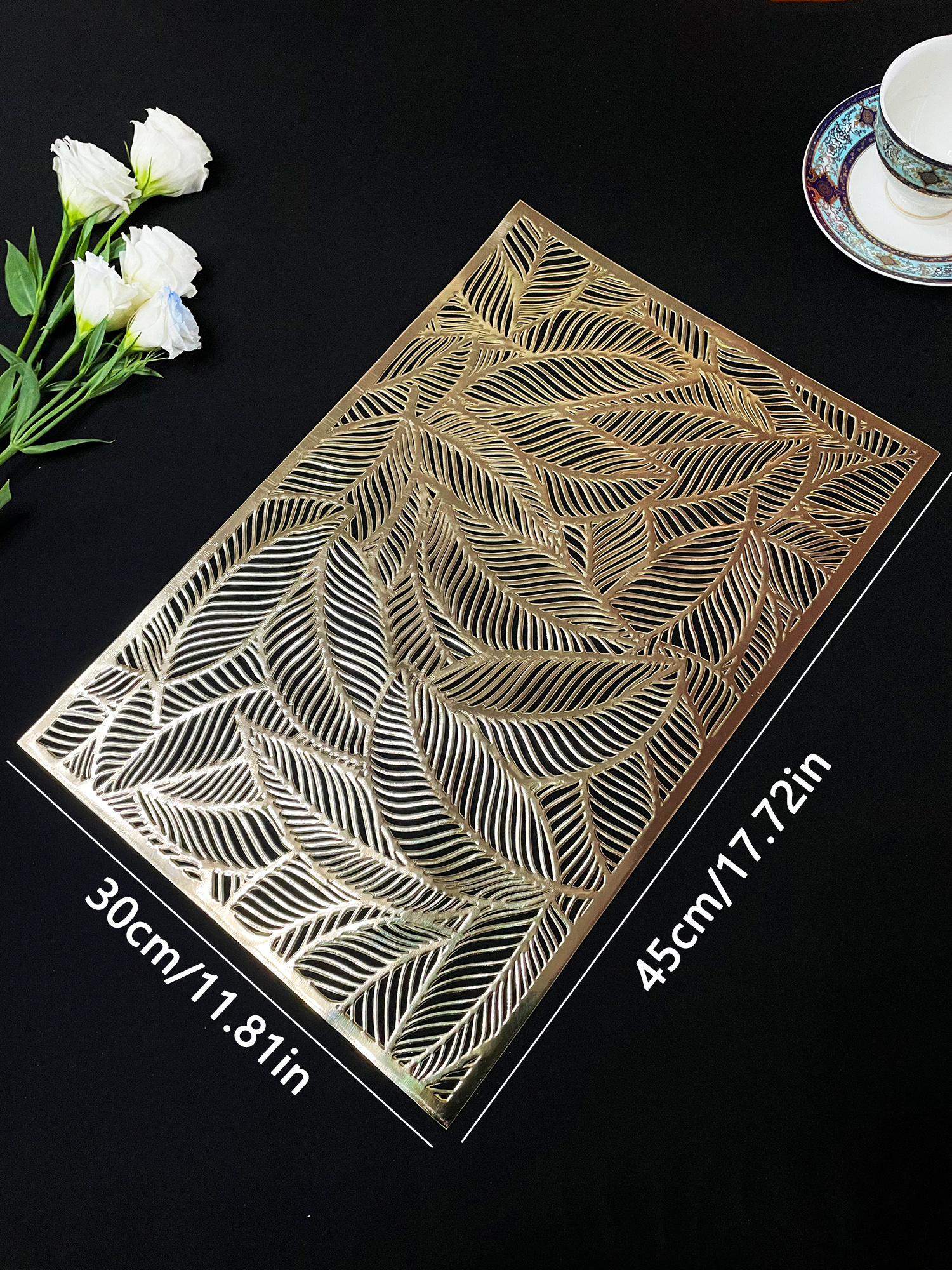 Placemat Simulated Leaf Pvc Heat - Temu Ireland