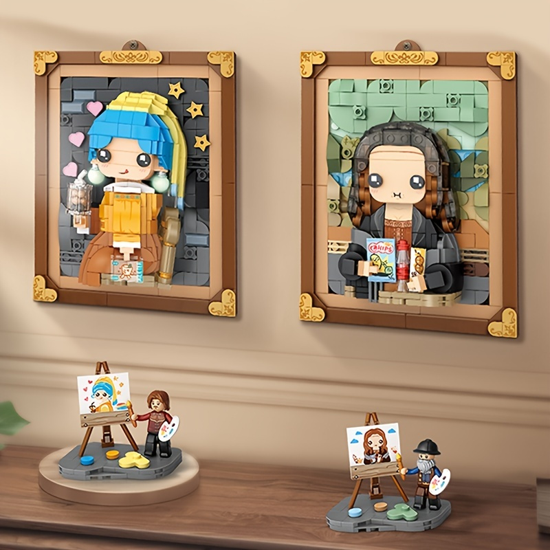 2022 Cartoon Famous Paintings Mini Building Blocks | High-quality ...