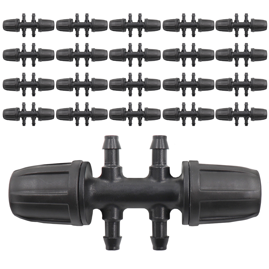 Barbed Tee 812 Water Pipe Lock Joint Garden Drip Irrigation - Temu ...