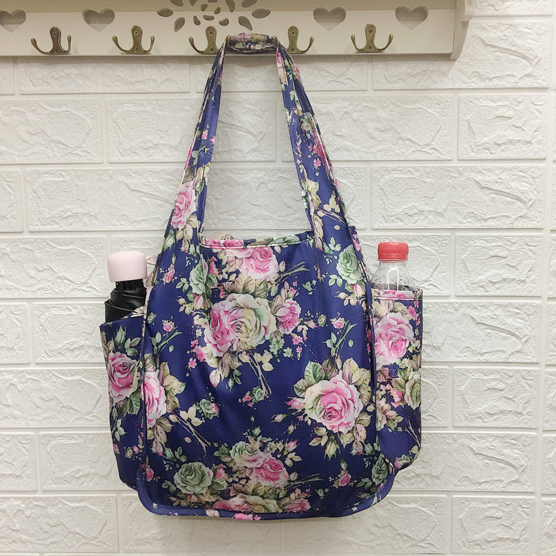 Floral Pattern Shopping Bag Large Capacity Shoulder Bag - Temu Denmark