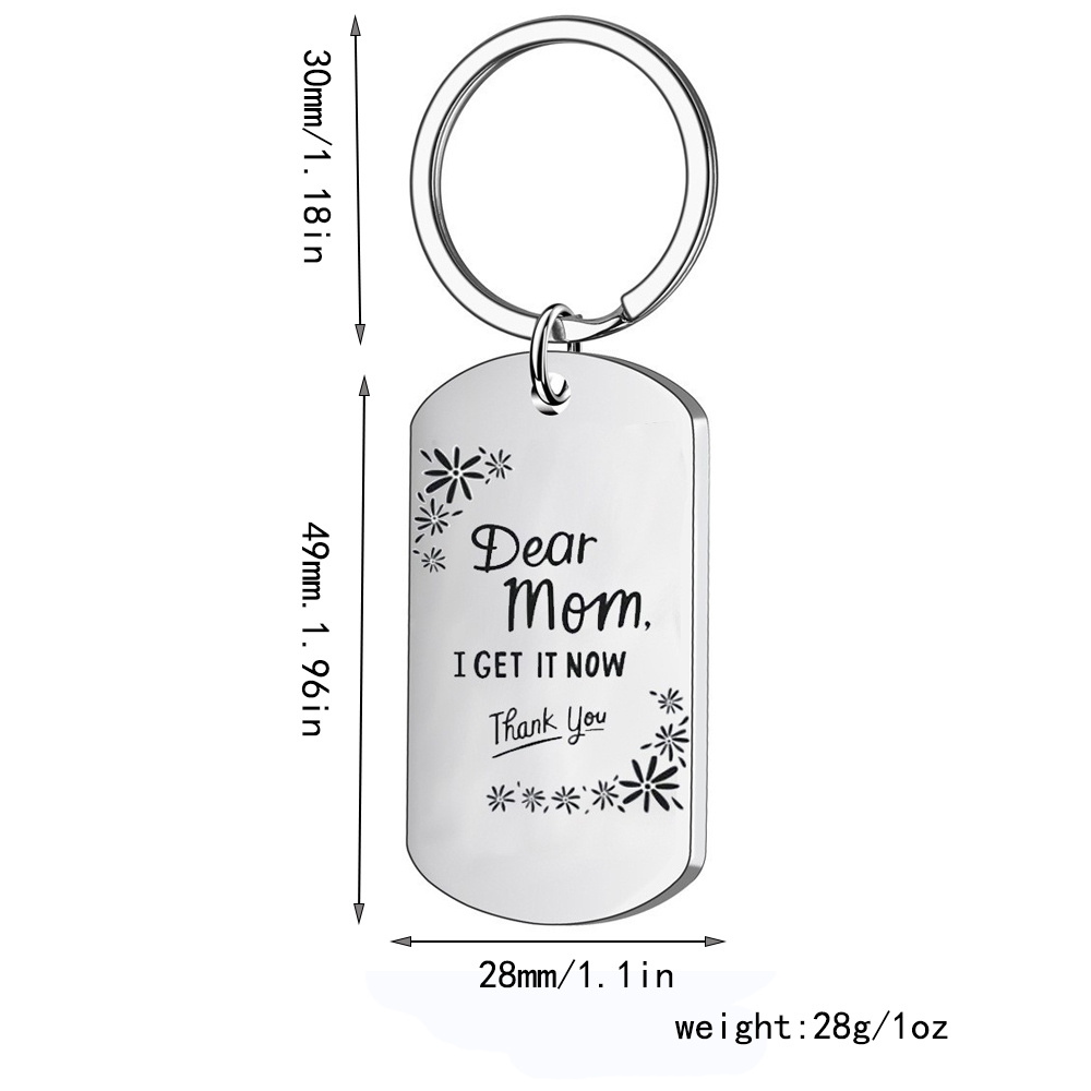 Stainless Steel Military Key Ring Dear Mom Now Thank You Gorgeous ...