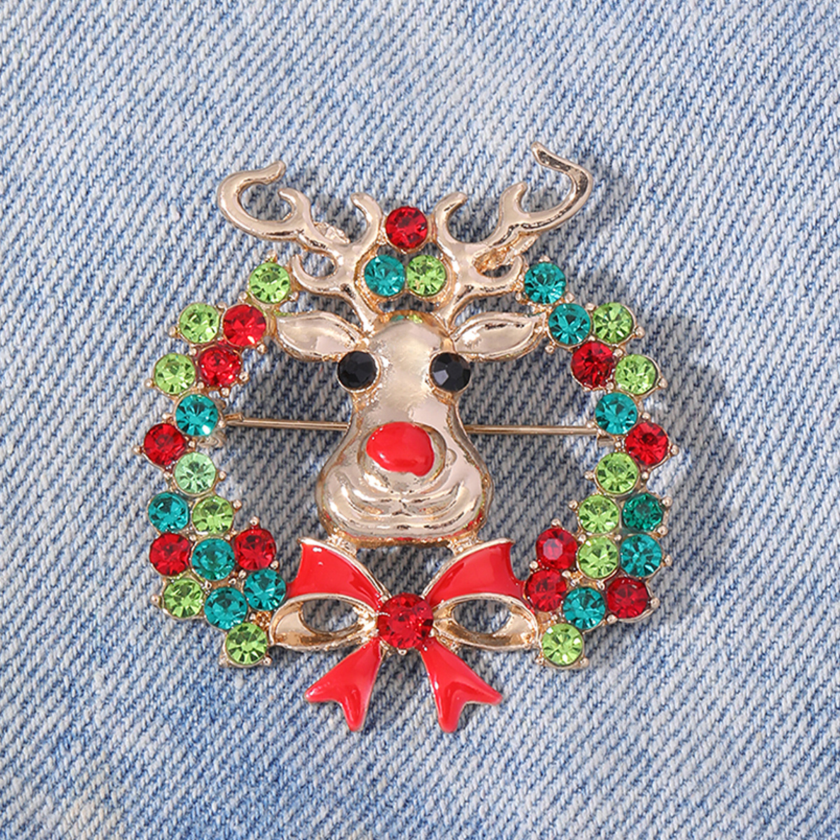 1pc Christmas Series Brooch Christmas Elk Cute Brooch Metal - Temu New Zealand