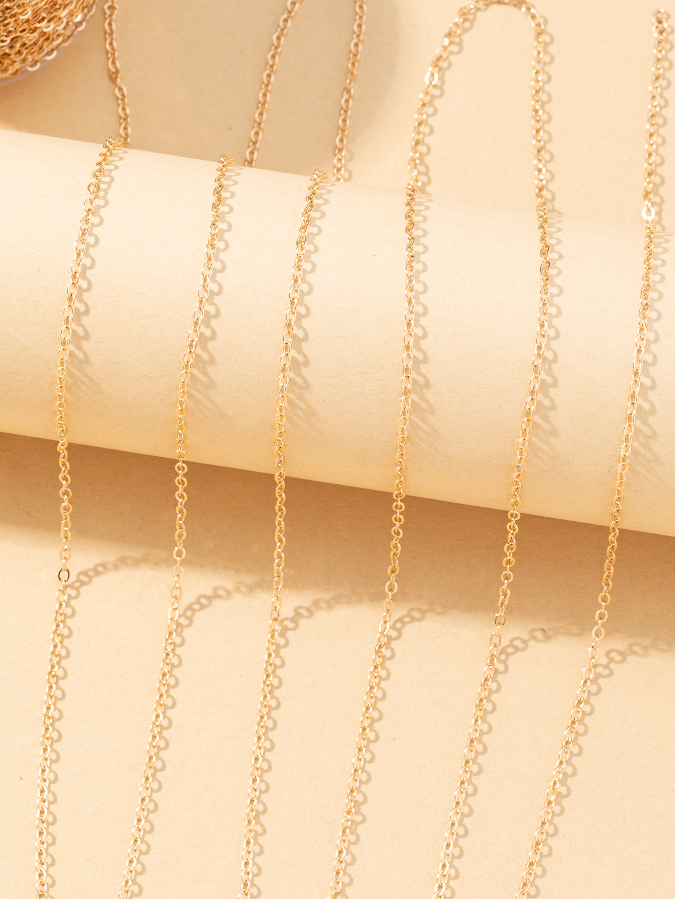 21 Meter Width Golden Silvery Flat Chains Jewelry Making Diy - Temu ...