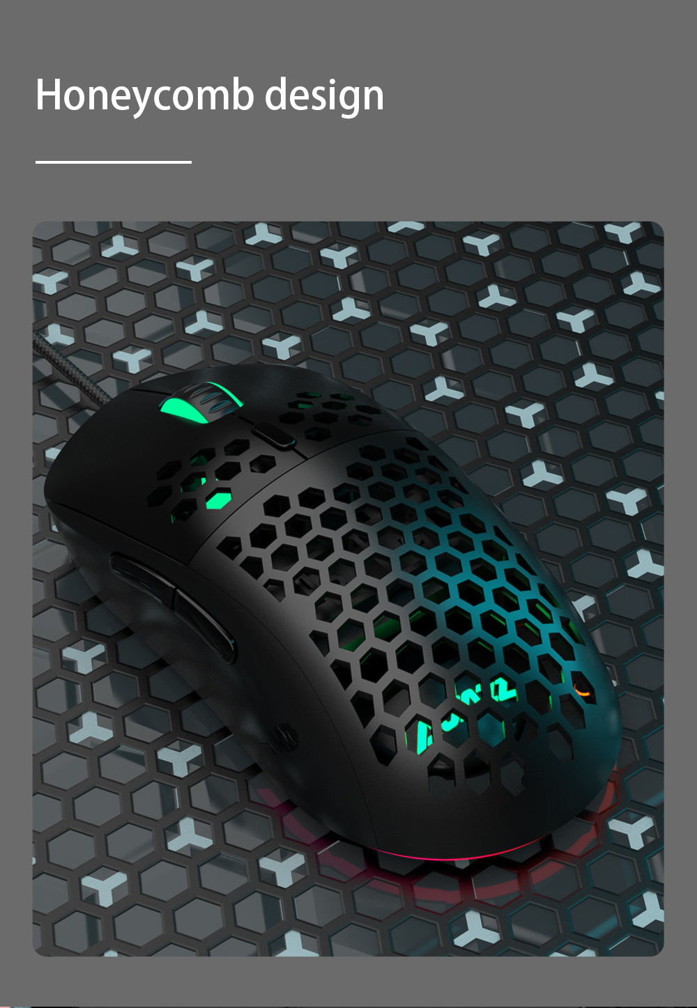 Aj380 Gaming Mouse: Lightweight Ergonomic Design Macro - Temu