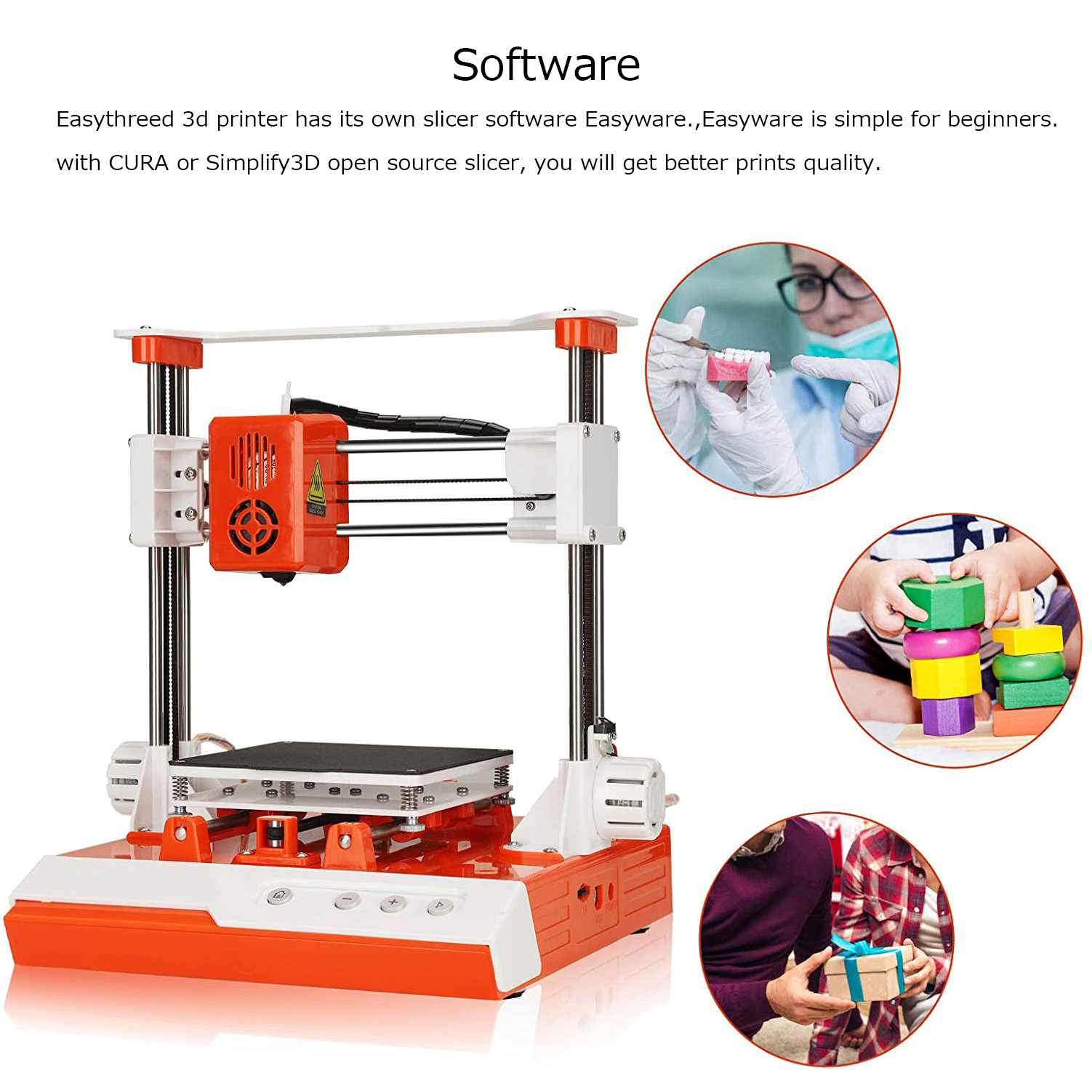 Easythreed K1 Mini 3d Printer Cute Easy To Use Eductaion - Temu