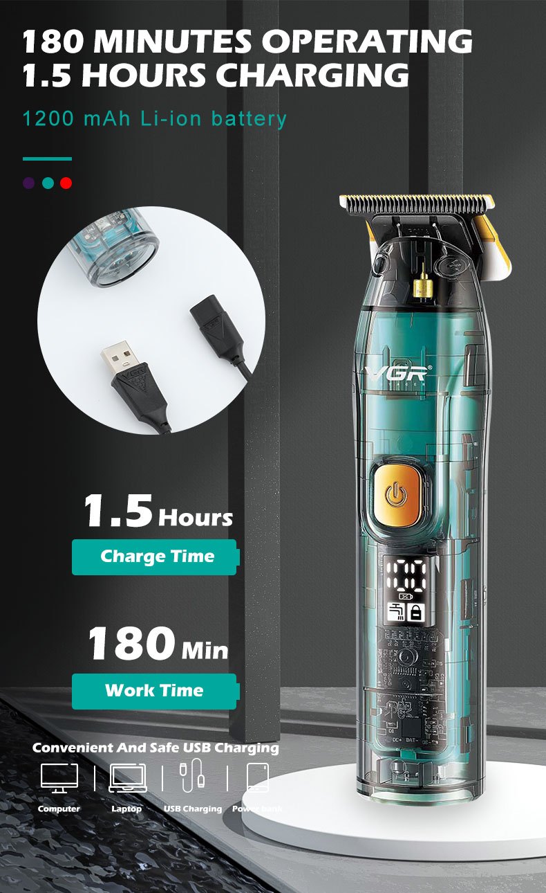 Rechargeable Cordless Electric Hair Trimmer