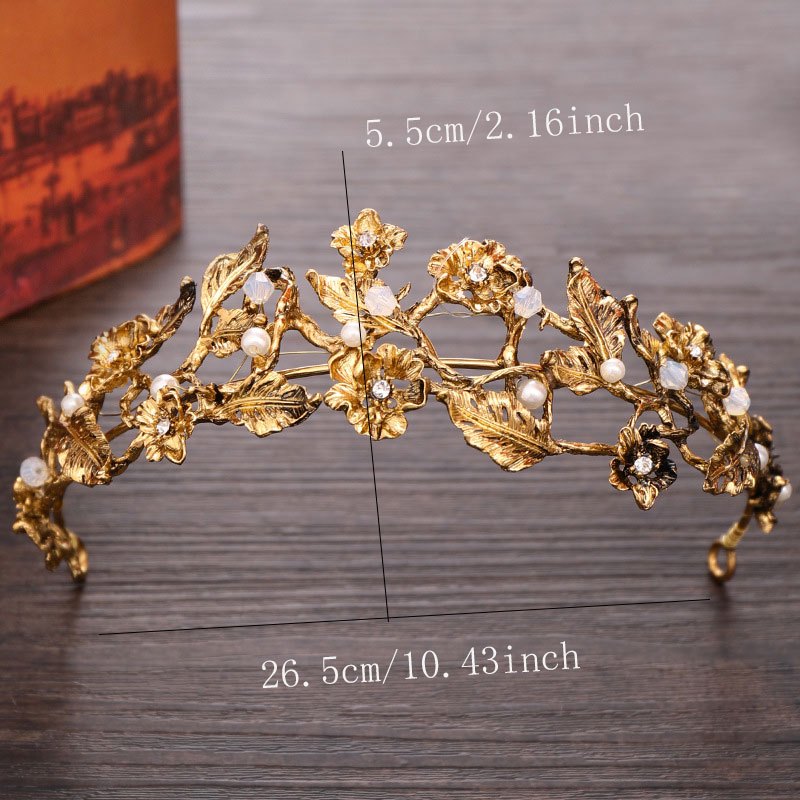 Golden Crowns Women Costume Birthday Crown Tiaras Gemstones - Temu