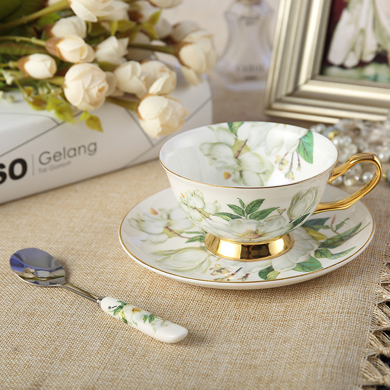 Pastoral Ceramic Tea Cup Set Saucer Spoon Perfect Teatime - Temu