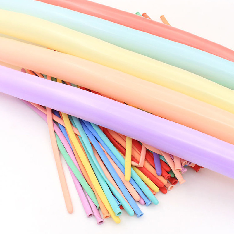 100pcs Macaron Strip Balloons Birthday Party Decoration Magic Balloons ...