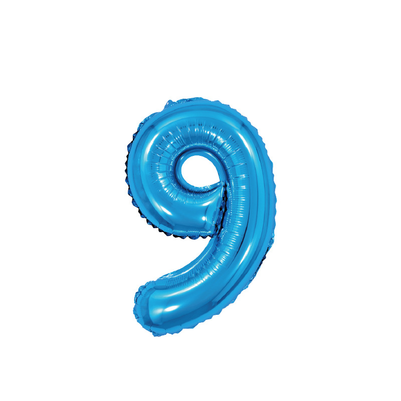 16 Zoll Bunte Nummer Ballon Blaue Nummer Aluminiumfolie Ball - Temu Germany