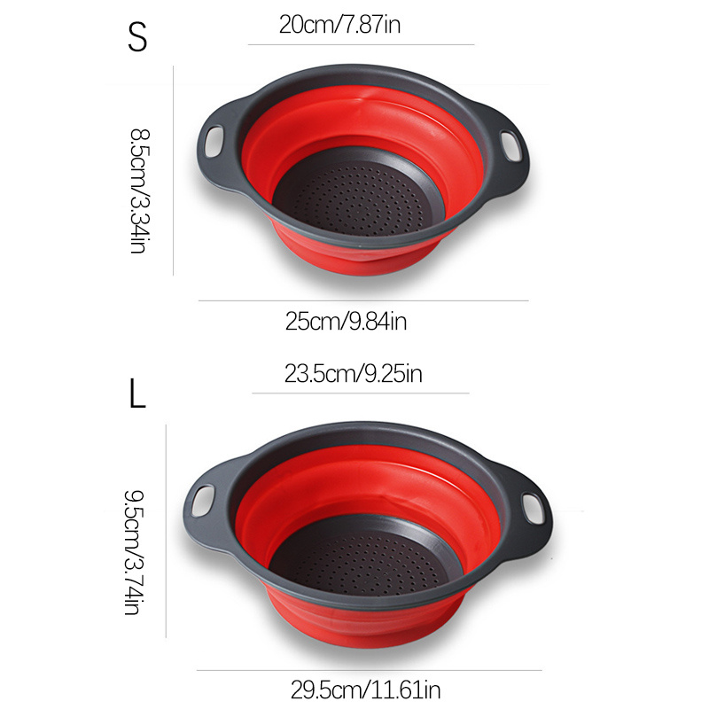 Salad Colander Folding Strainer Foldable Plastic Kitchen - Temu Denmark