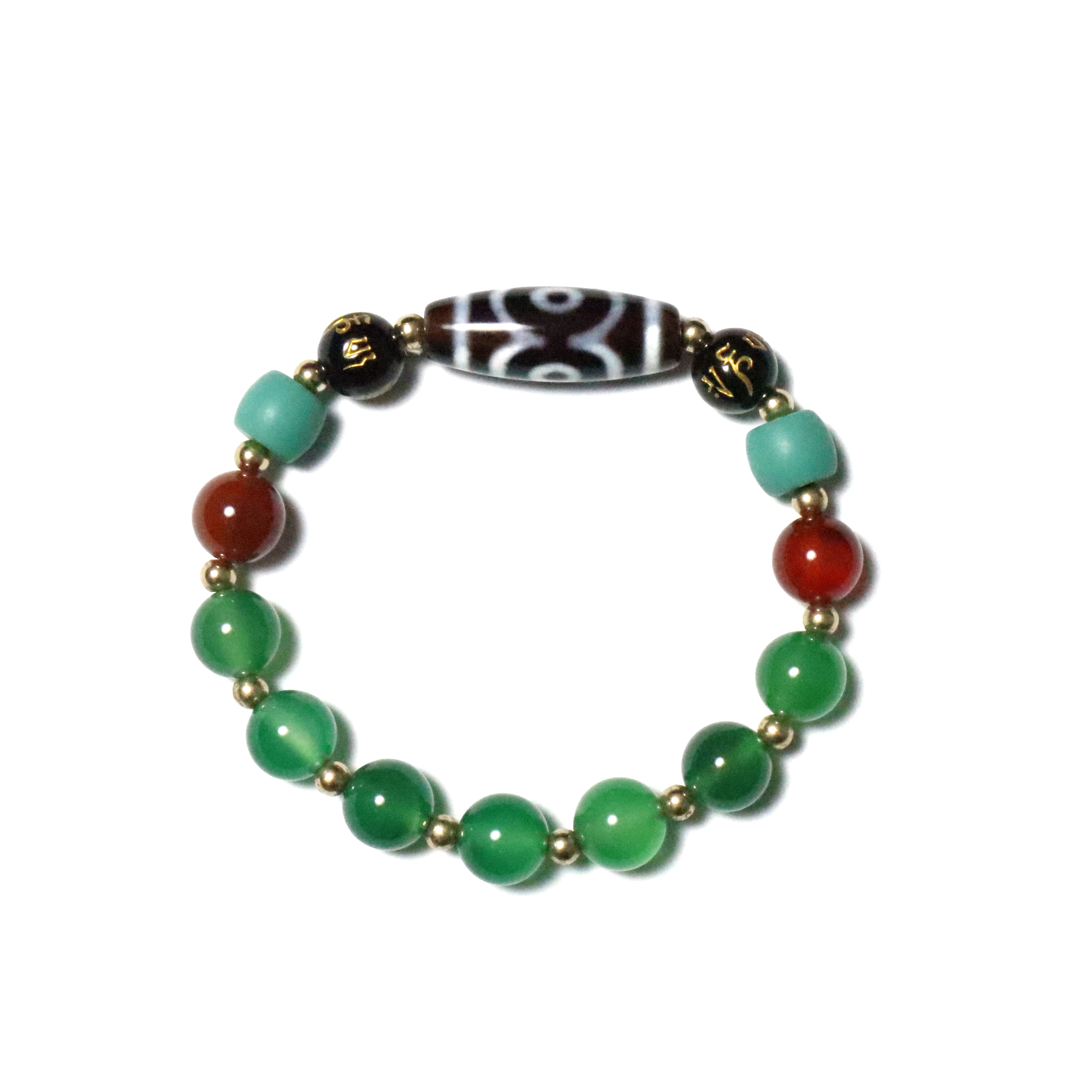 Natural Crystal Green Agate Beads Three eyed Agate Ball - Temu United ...