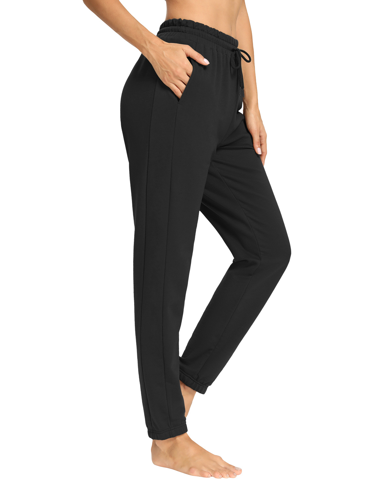 Solid Pocket Elastic Drawstring Pants Casual Long Length - Temu United ...