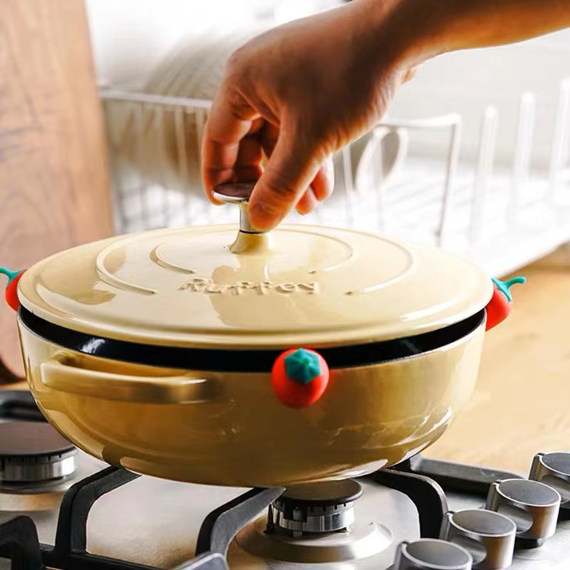 Silicone Pot Lid Cartoon Chili Proof Lid Stand - Temu United