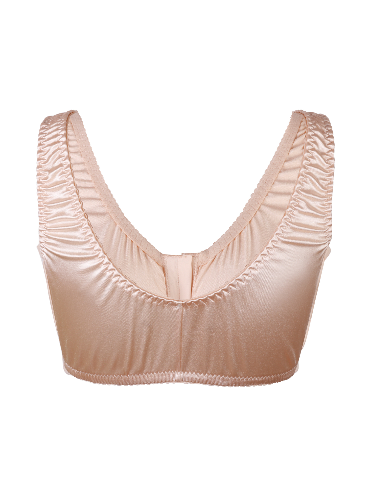 Plus Size Solid Buckle Front Seamless Bra Women's Plus - Temu