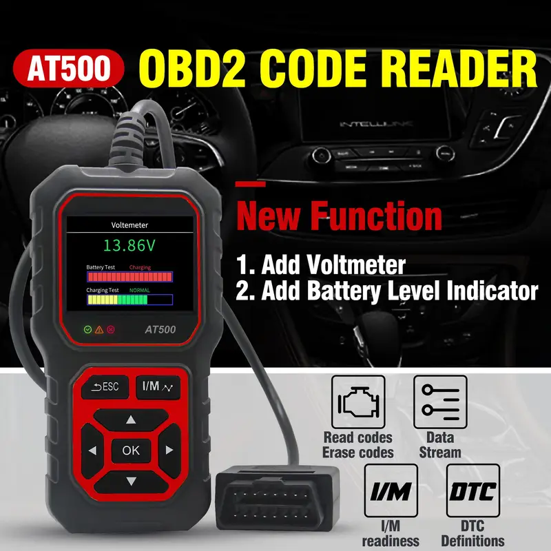 자동차 Obd2 스캐너 엔진 경고등 변속기 오류 코드 판독기 충전 테스트 등 Temu Republic Of Korea