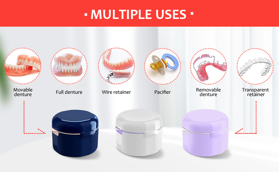 Organize Dentures Stylish Denture Case Box! Christmas Gift - Temu
