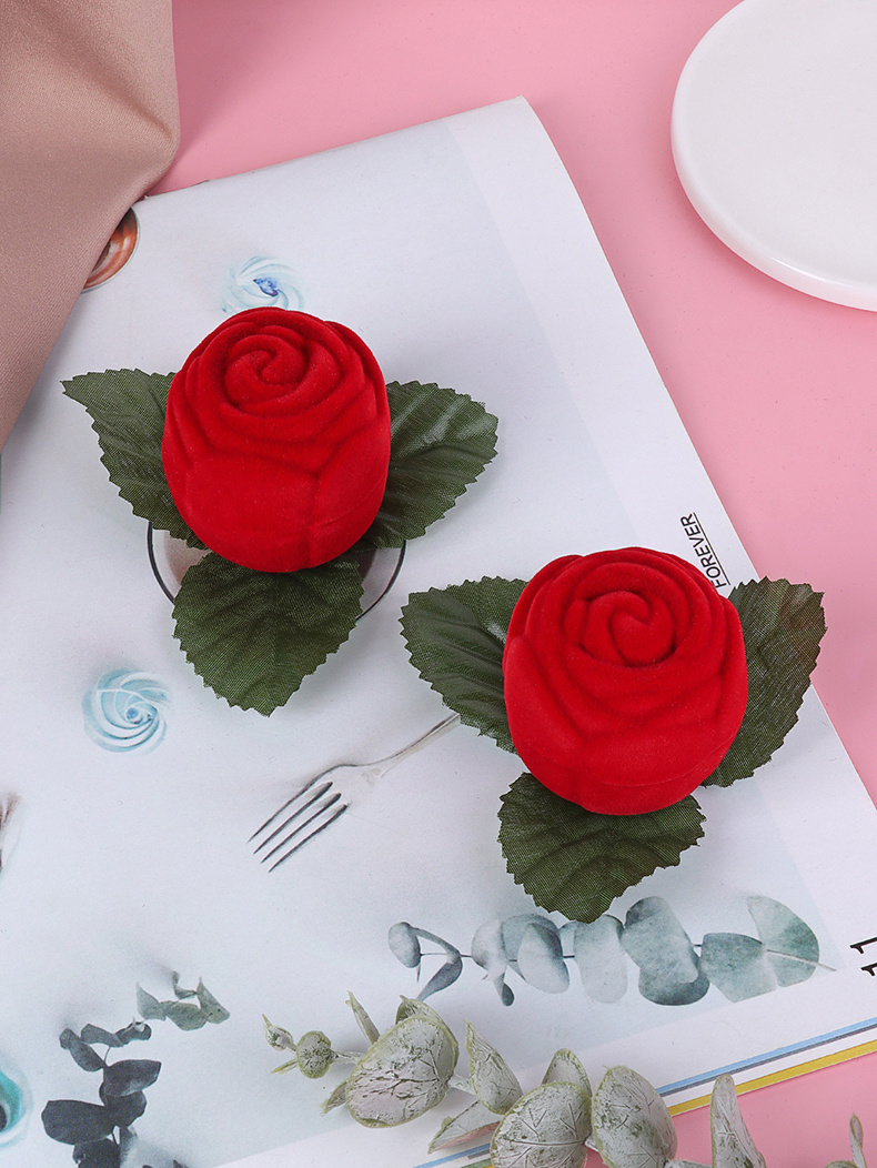 Luxury Rose Gift Ring Box Romantic Engagement - Temu Denmark