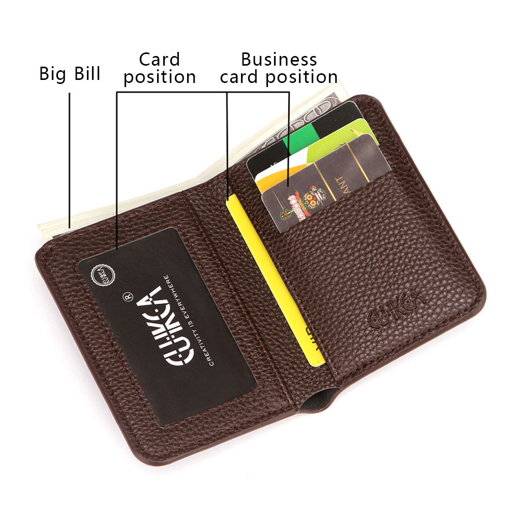Solid Color Short Wallet Bifold Faux Leather Coin Purse - Temu United
