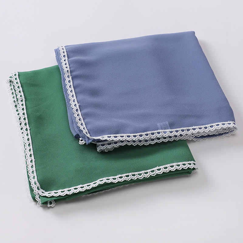 Chiffon Hijab Head Scarf Chiffon Scarf Lace Macrame Decor Head Wrap ...