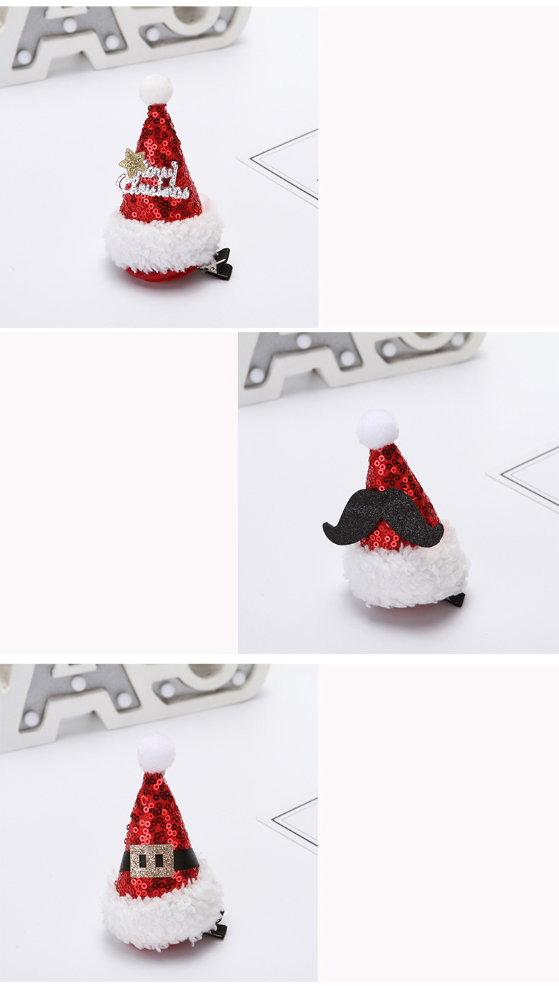Hair Clips Sequin Christmas Hats Small Hat Clips Christmas - Temu ...