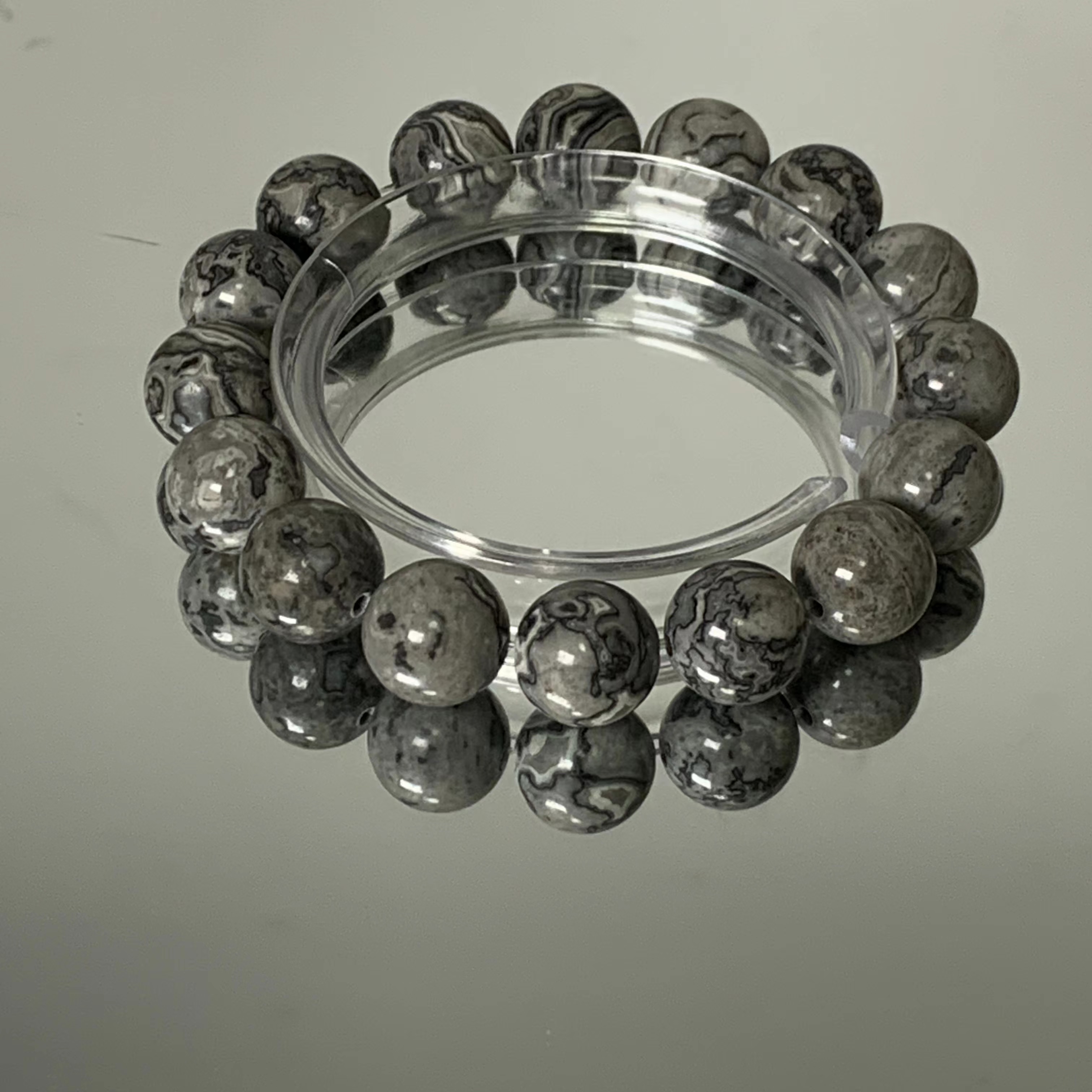 Natural Map Stone Bracelet Personality Bracelet Bead - Temu Canada