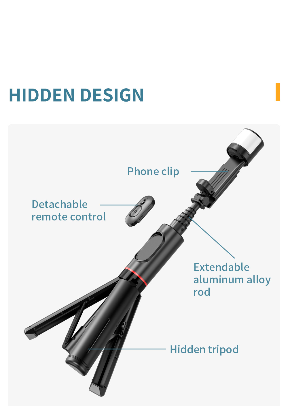 Selfie Stick Tripod With 360° Rotatable Fill Light - Temu