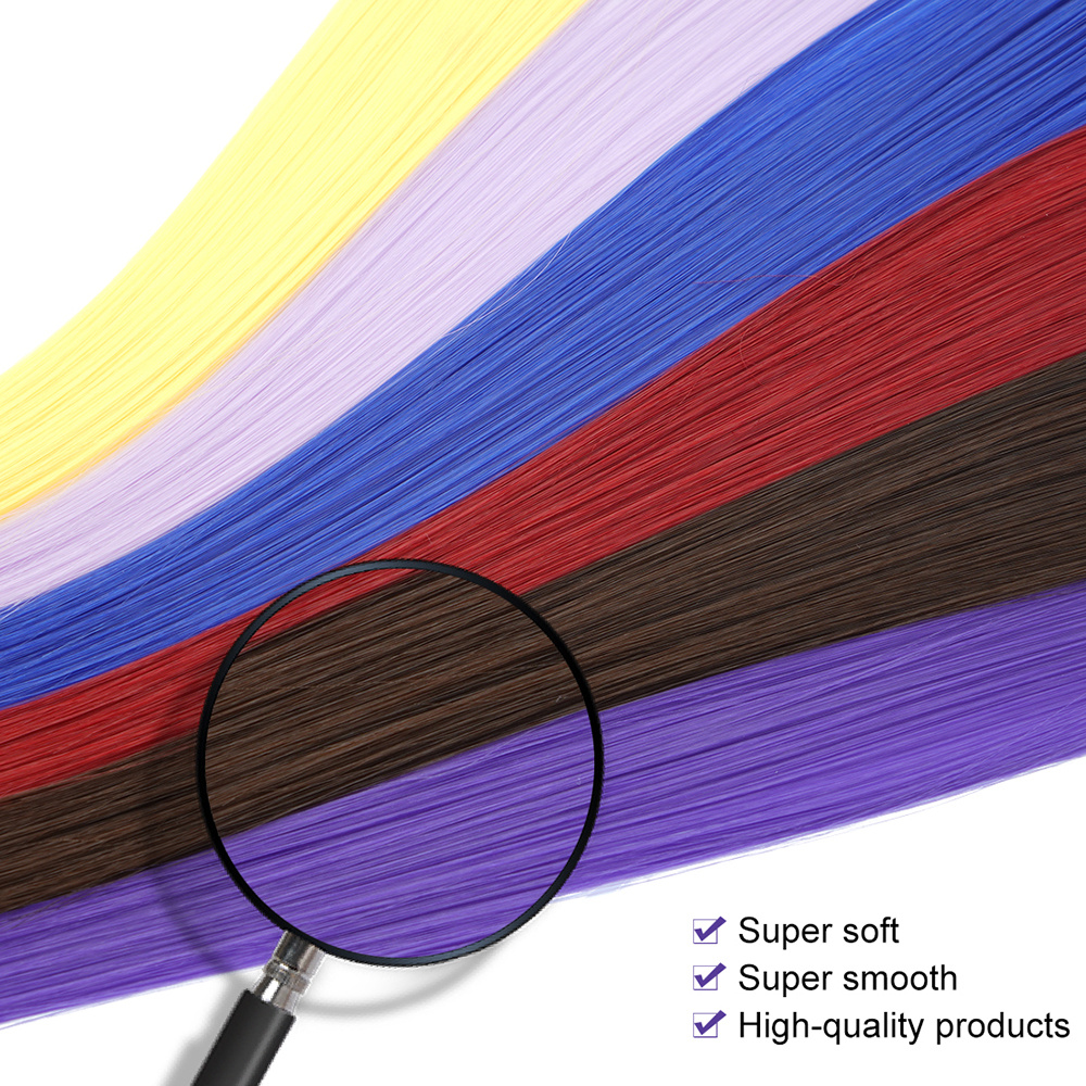 Highlight Party Clip In Hair Extensions Long Straight - Temu Australia