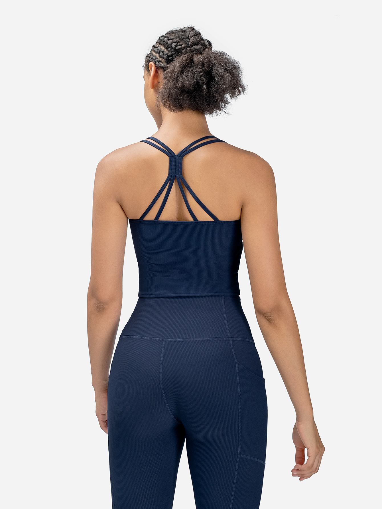 Solid Workout Camisole Multi Straps Backless Shockproof - Temu Australia
