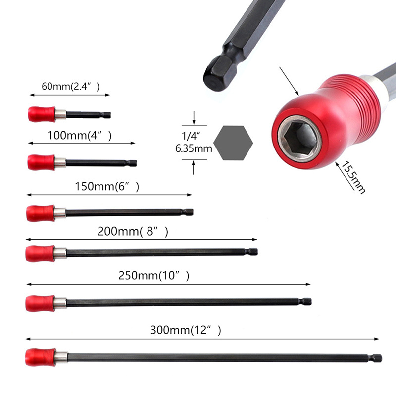 Drill Bit Extension Set Magnetic Drill Bit Holder Hex Quick - Temu