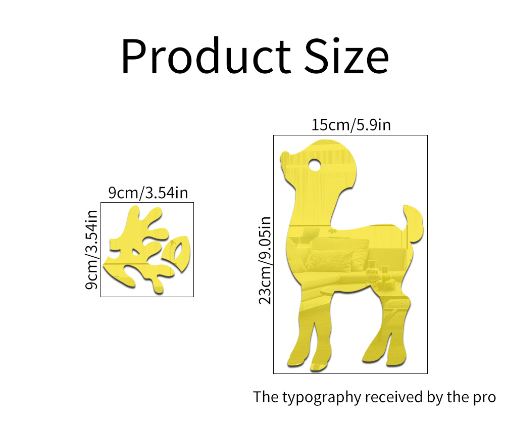 Self adhesive Decorative Creative Cartoon Deer Acrylic Wall - Temu ...