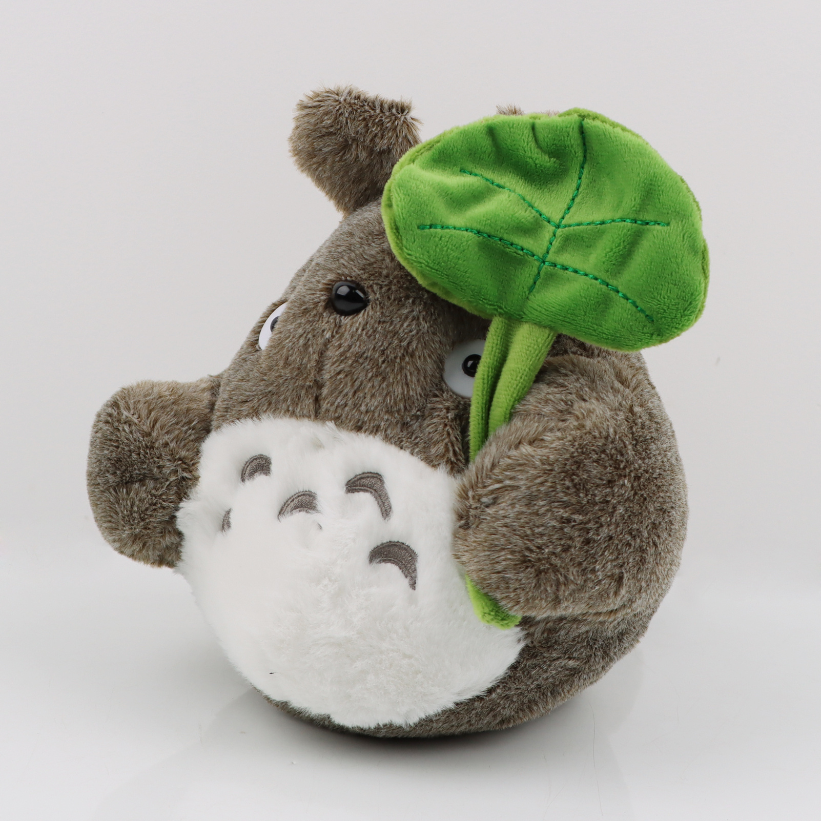 20cm 7 8in Cute Cat Plush Toy Lovely Doll Gray Cat With Lotus Leaf ...