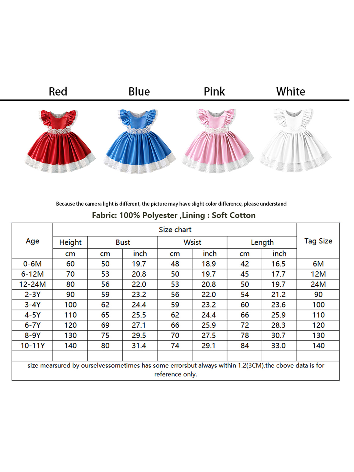 Baby Elegant Lace Princess Dress Bow Solid White - Temu United Kingdom
