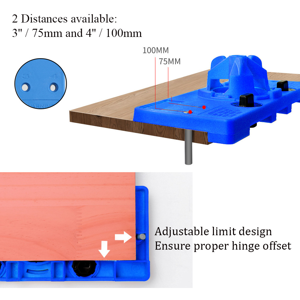 Hole Puncher Locator Concealed Hinge Drilling Jig Hole Guide - Temu