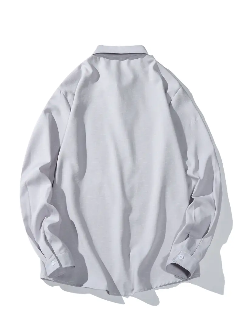 Men Single Breasted Casual Lapel Long Sleeve Temu