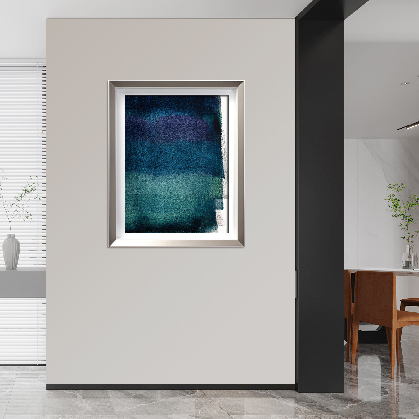 abstract teal modern geometric canvas - Temu Australia