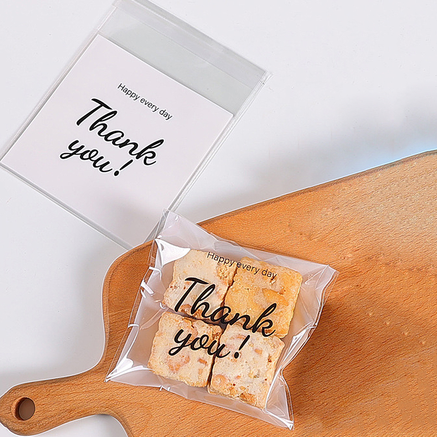Self Packaging Bags Cookie Bags "thank " Print - Temu Australia