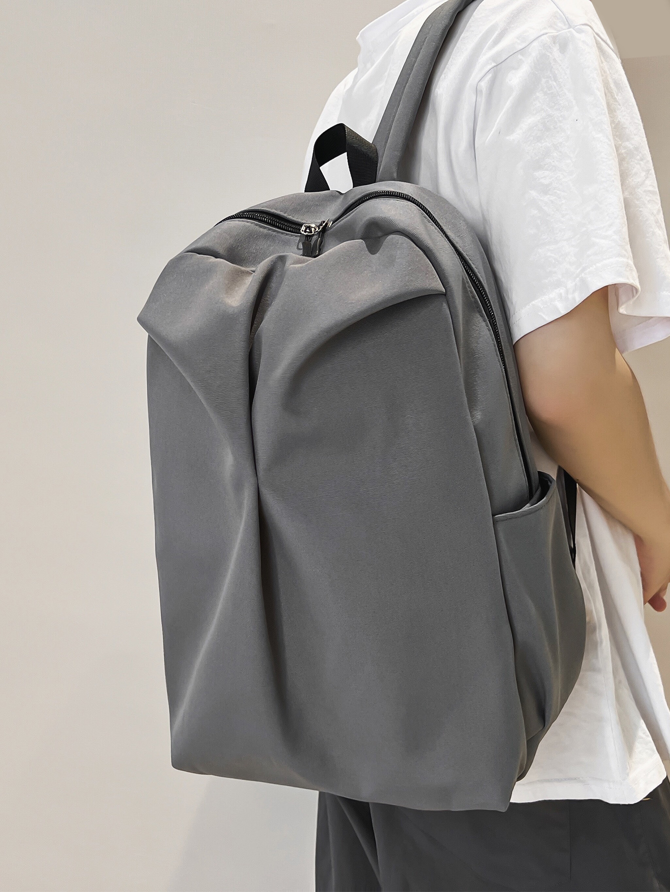 casual pleated backpack large capacity schoolbag - Temu Australia