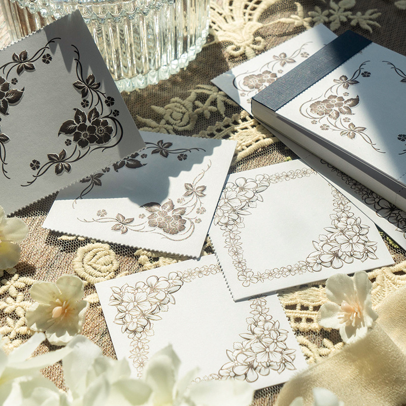 Vine Floral Plant Theme Sticker Notepad Material Message - Temu Australia