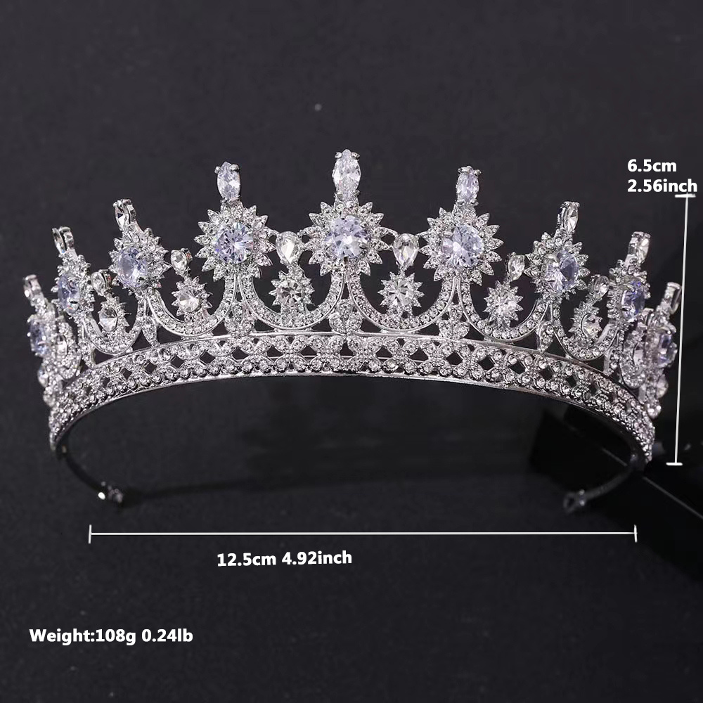 Alloy Rhinestone Zircon Bridal Tiara Princess - Temu United