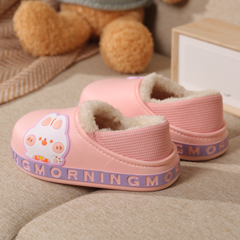 Girls Waterproof Velvet Slippers With Cartoon Easter Rabbit - Temu United Kingdom