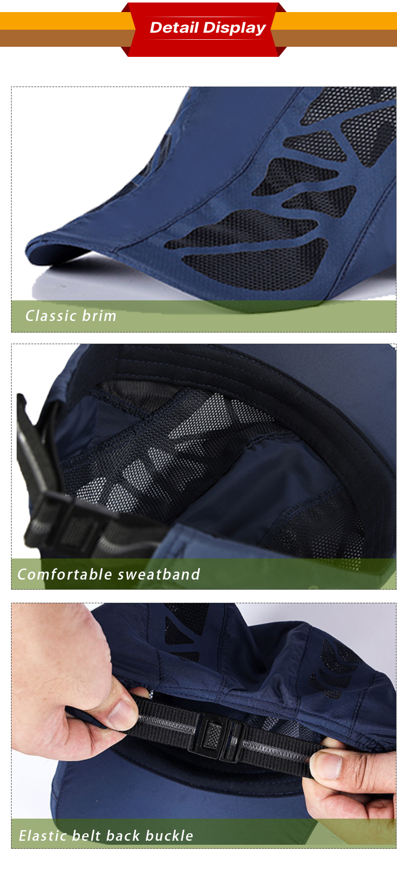 1pc summer new quick drying peaked cap mesh breathable sun visor hat ...