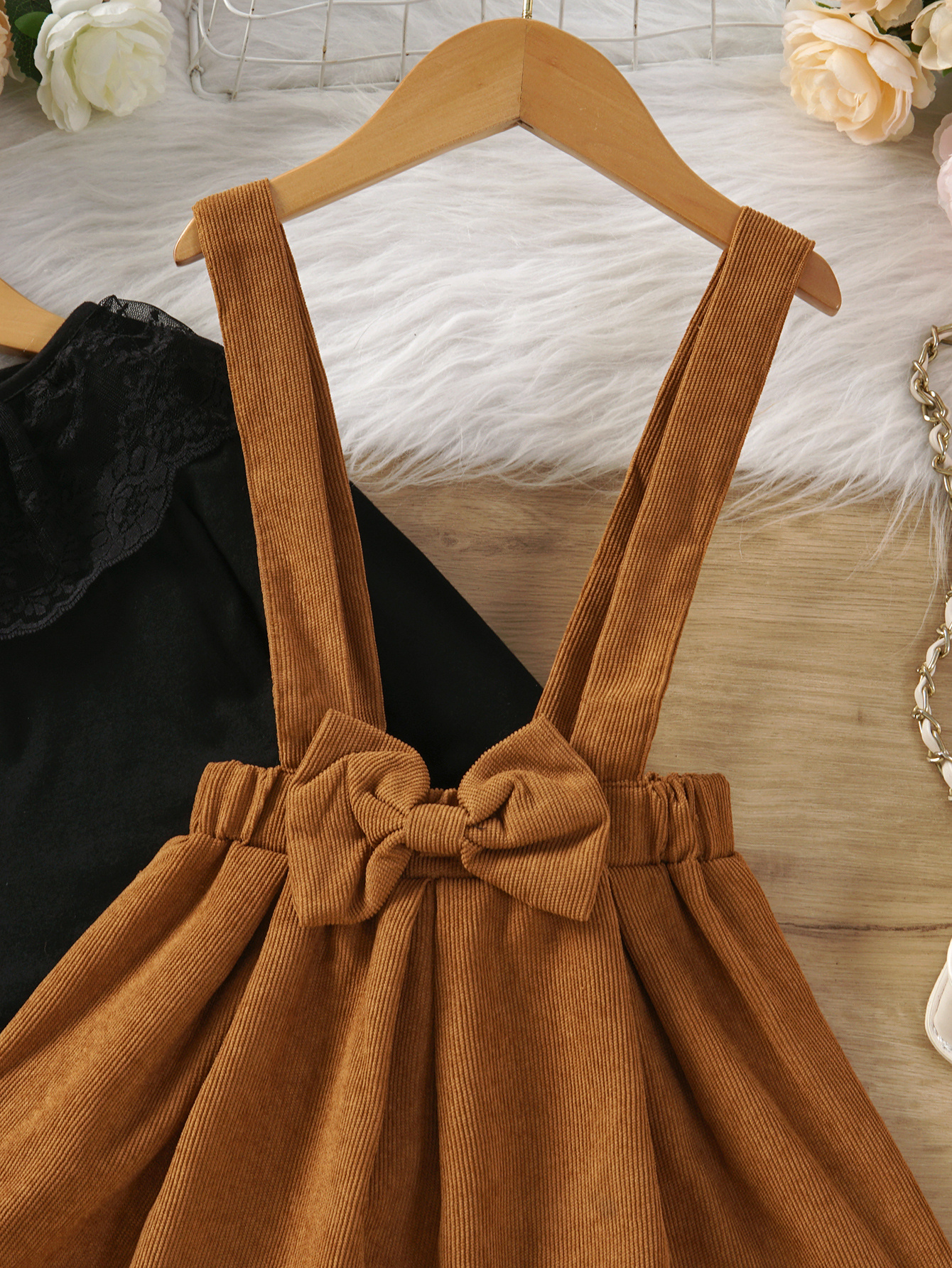 Girls Long Sleeve Top Suspender Skirt Set Autumn/winter - Temu United ...