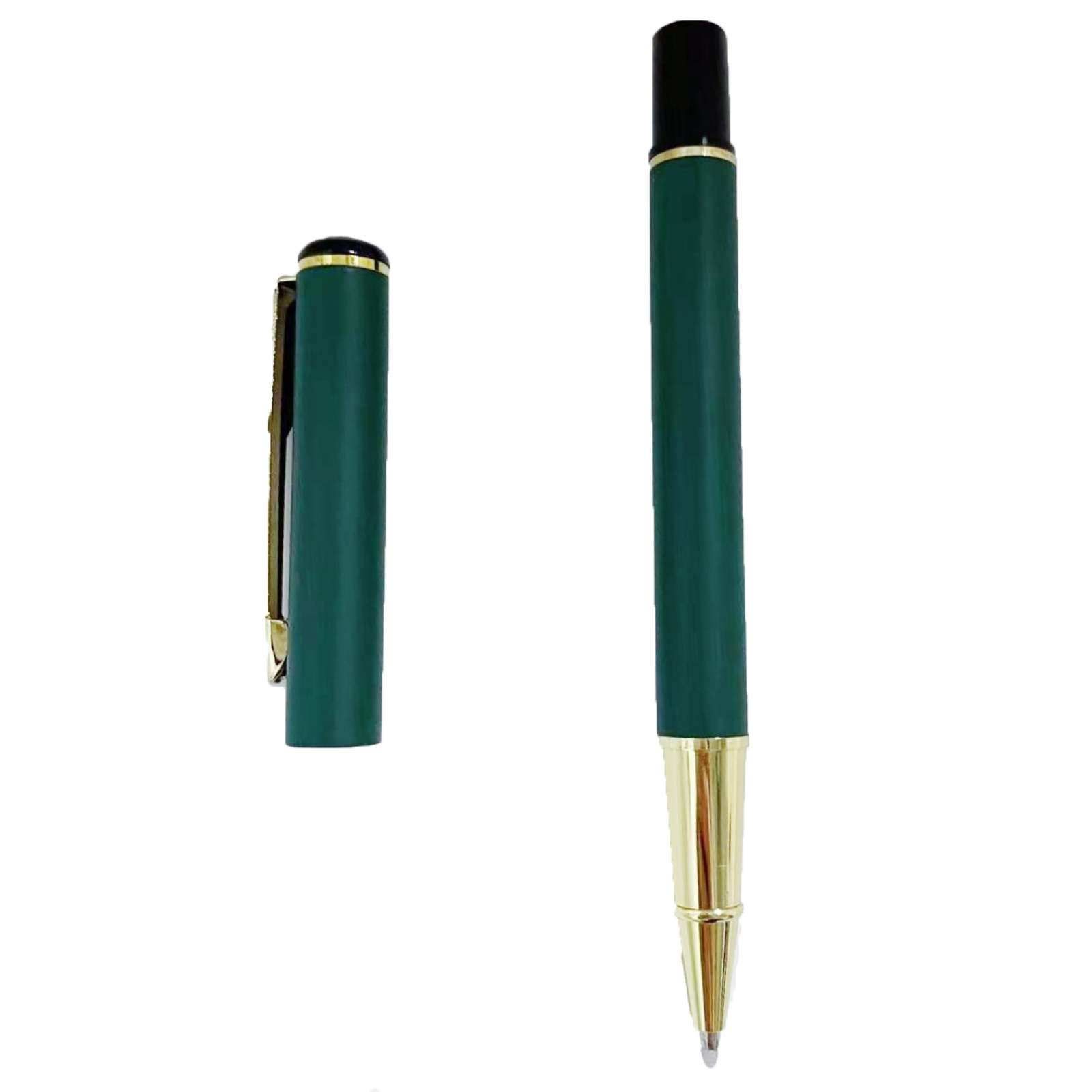 Ballpoint Pen Matte Green Golden Clip Writing Pen - Temu
