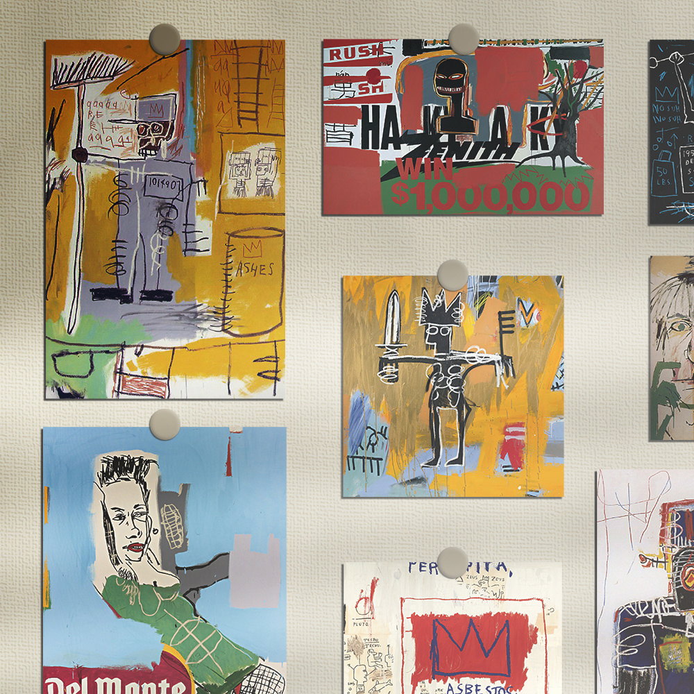 Diy 'abstract Basquiat' Art Design Theme Poster Cards Photo - Temu