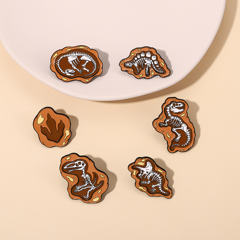 Stylish Men's Brown Animal Pattern Zinc Alloy Pin Perfect - Temu