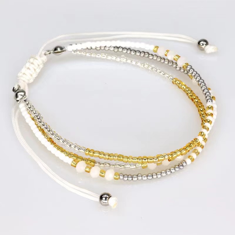 1 Vintage Hand Beaded Adjustable Length Bracelet Retro Style - Temu United Kingdom