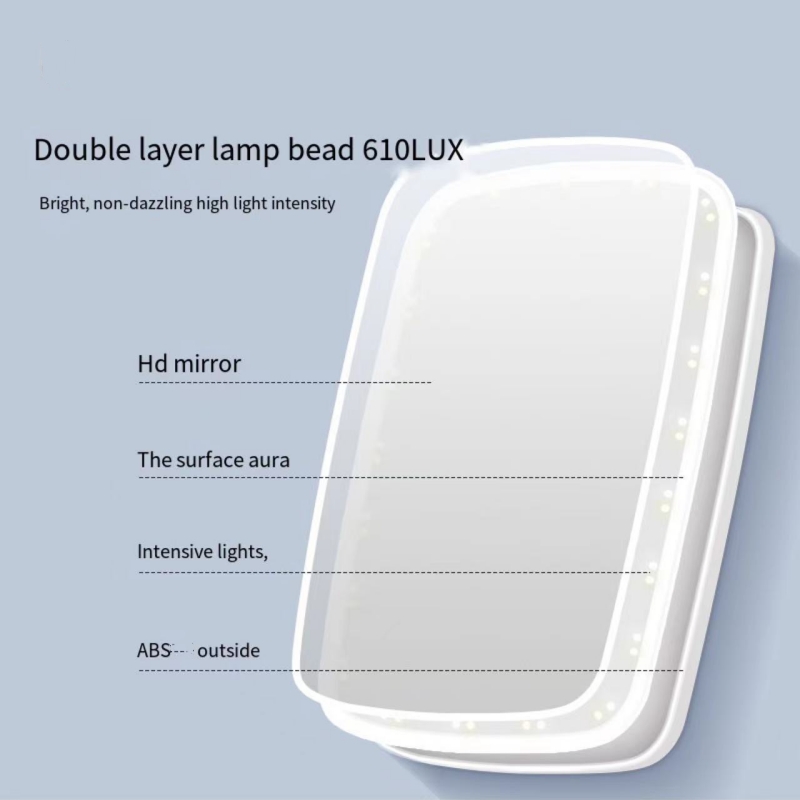 Desktop Led Make Up Mirror Portable Folding Fill Light Desktop Dressing ...