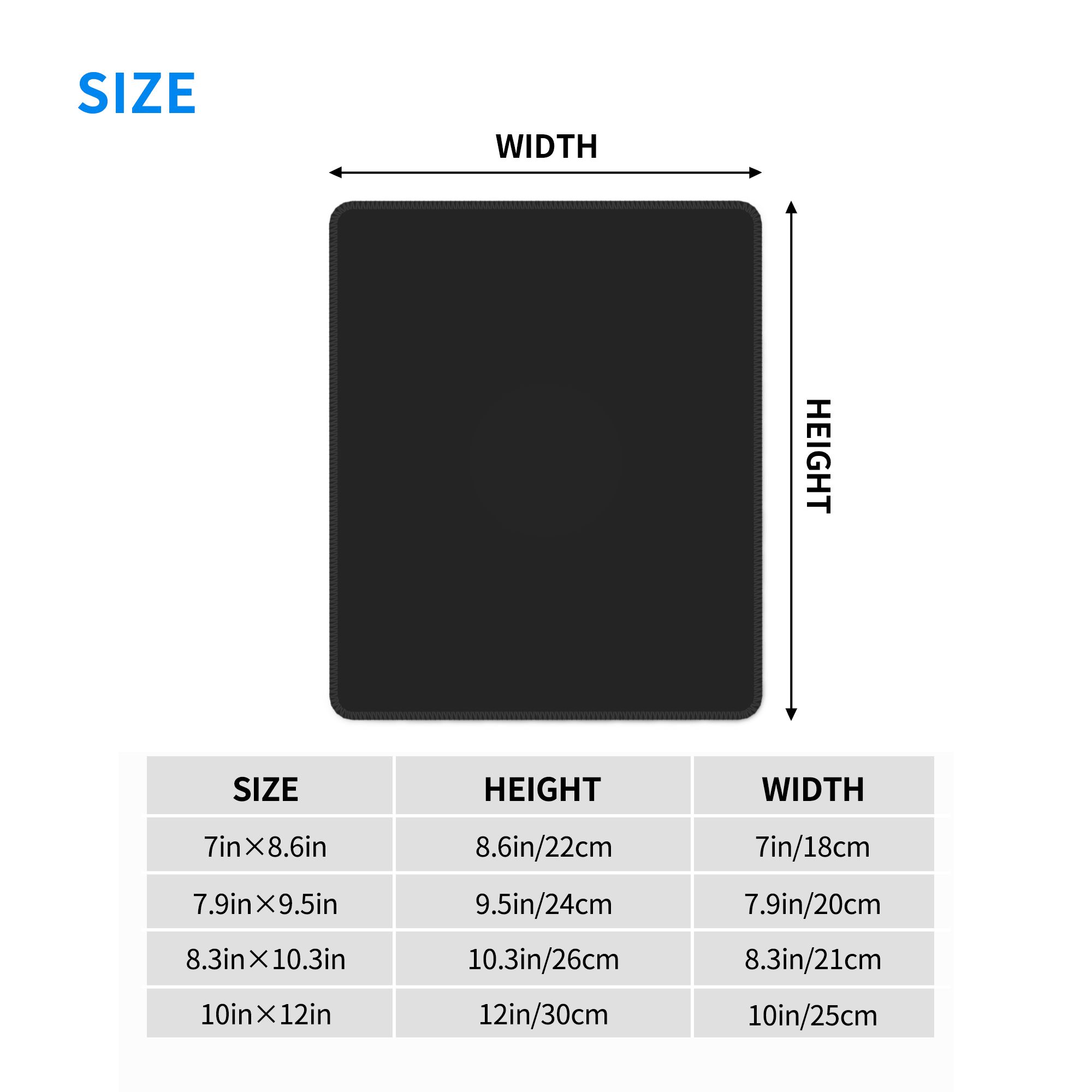Mouse Pad, Black Mouse Pad, Premium Dual-side Waterproof Fast And ...